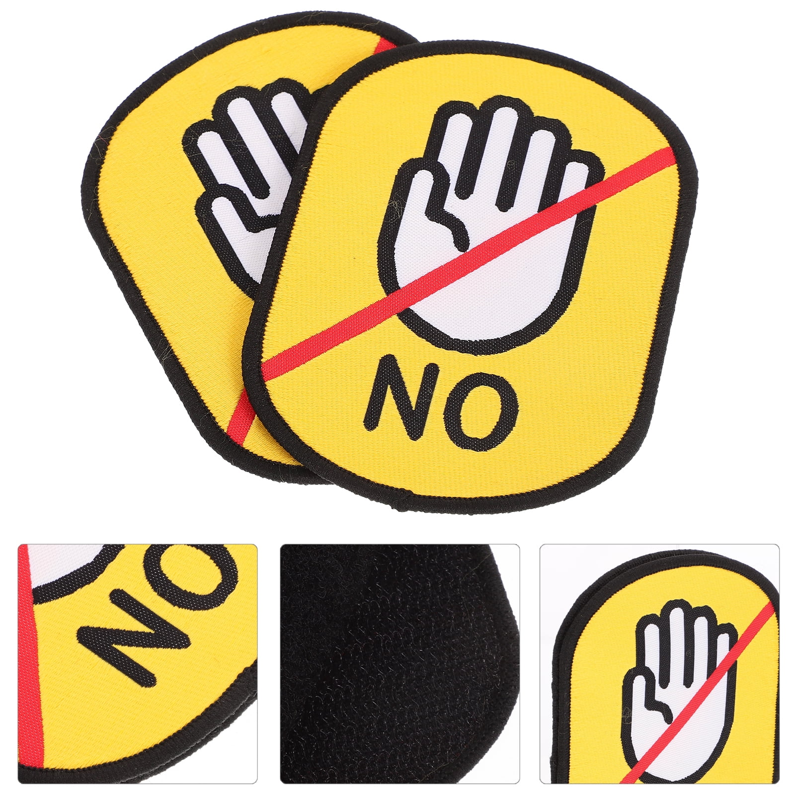 ibasenice Pet Warning Sign Sticker Yellow Do Not Pet Self Adhesive ...