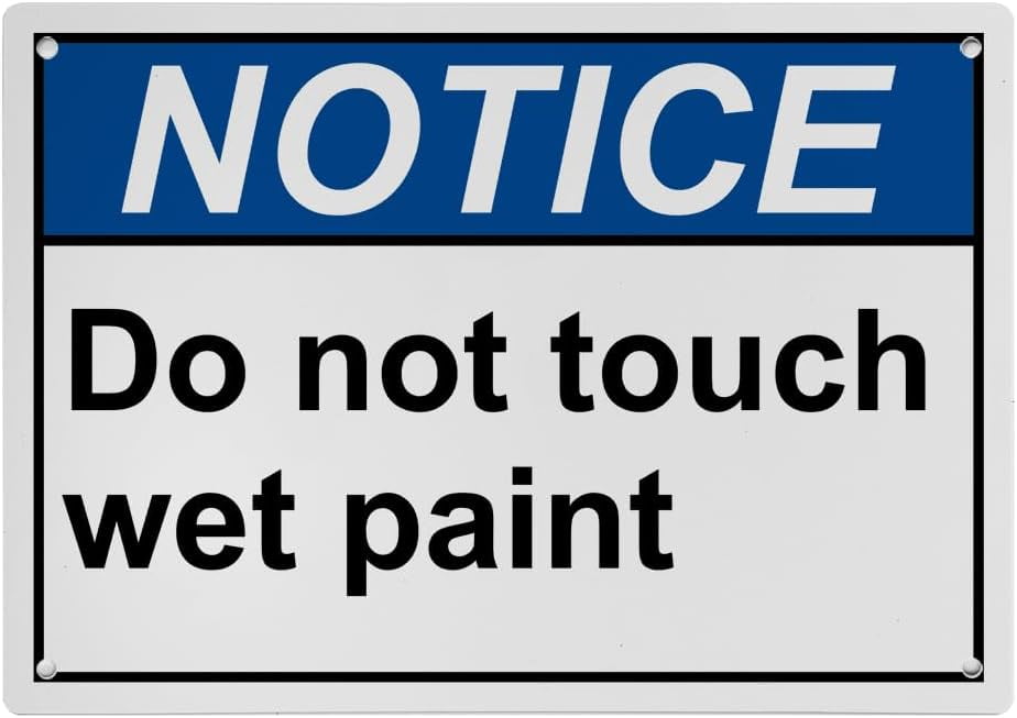 Do Not Touch Wet Paint Sign, Industrial Material Handling Caution Sign ...