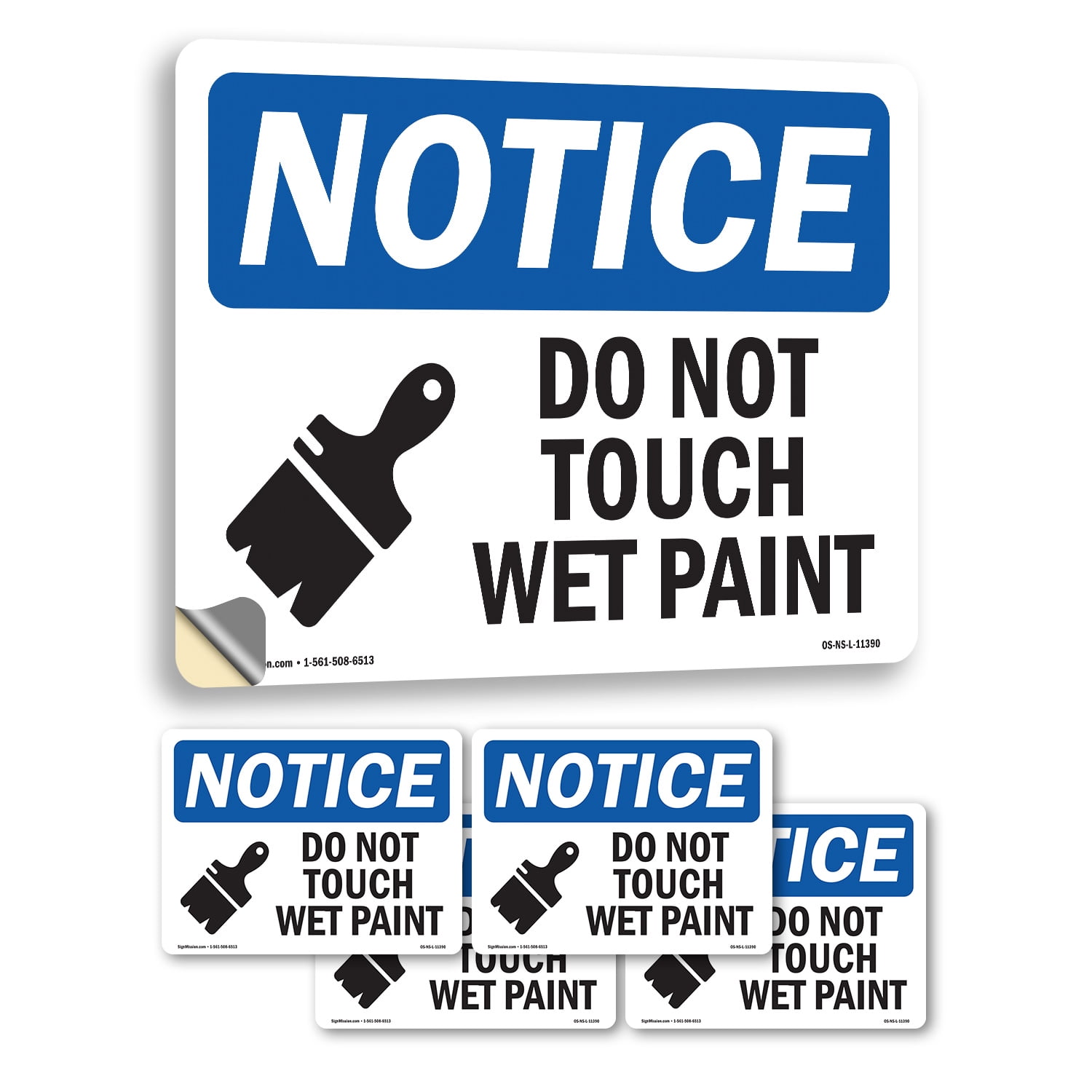 Do Not Touch Wet Paint With Symbol OSHA Notice Vinyl Decal Label 18 ...
