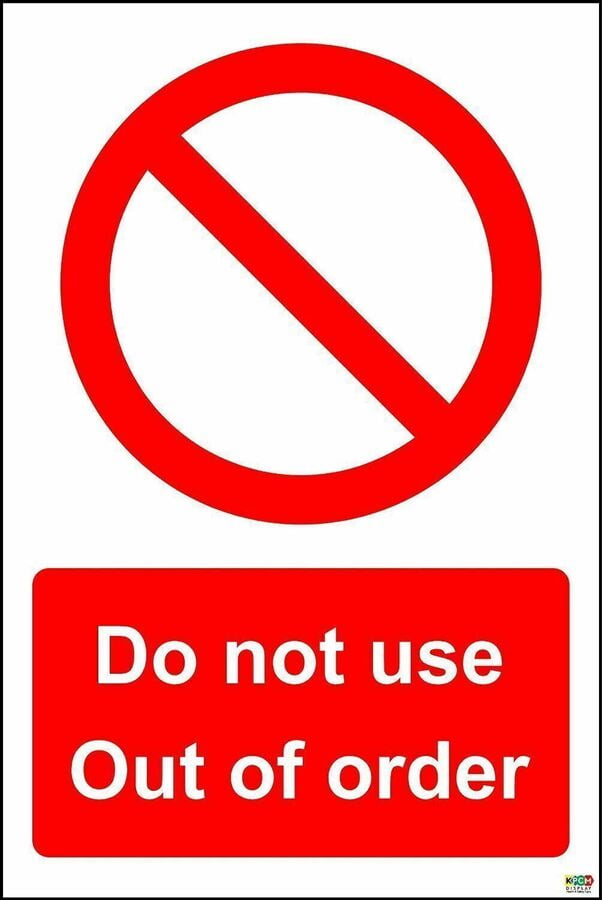 Do Not Use Out Of Order metal park safety sign Size: 8 x 12 Inch ...