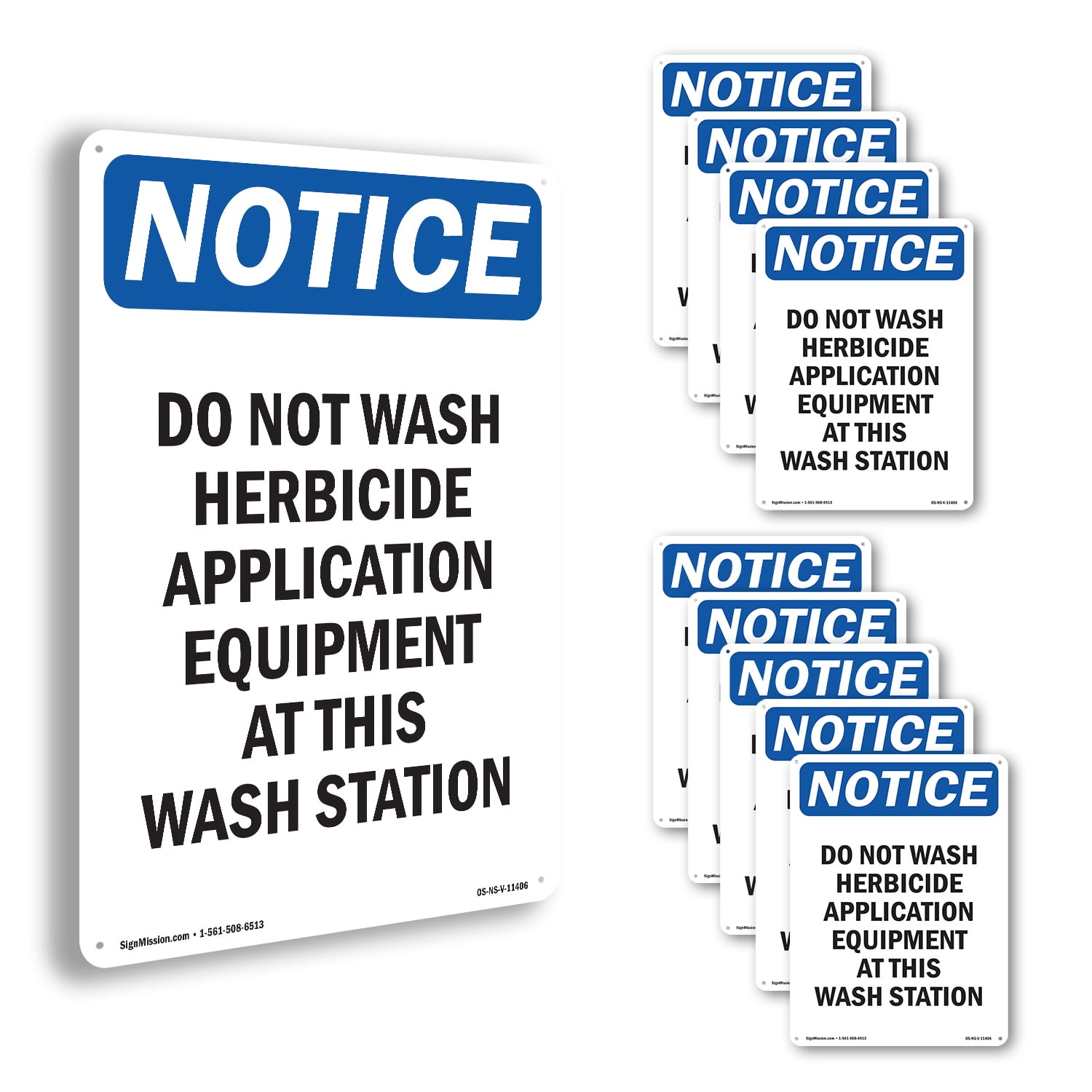 Do Not Wash Herbicide Application OSHA Notice Rigid Plastic Sign 24 ...
