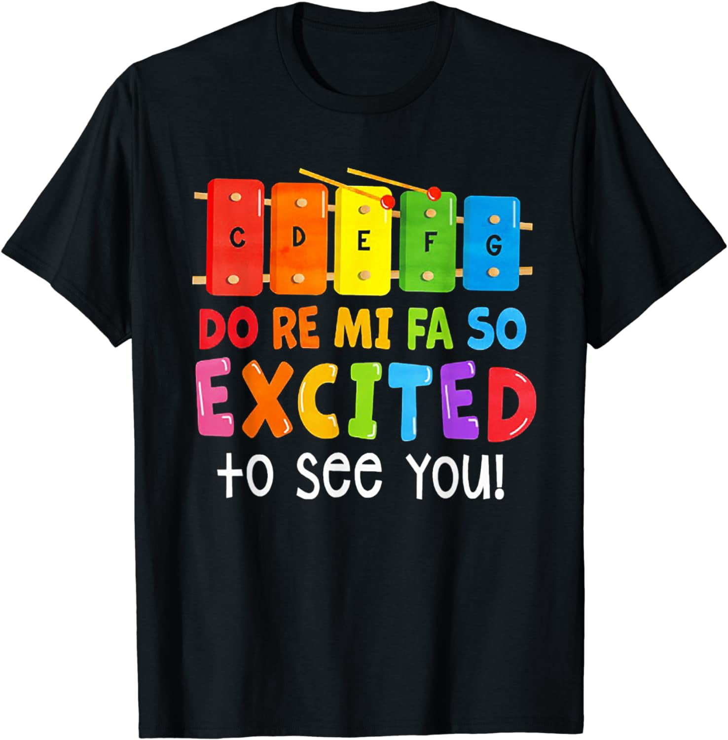 Do Re Mi Fa So Excited To See You Music Teacher T-Shirt - Walmart.com