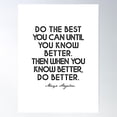 Do The Best You Can Until You Know Better. Then When You Know Better ...