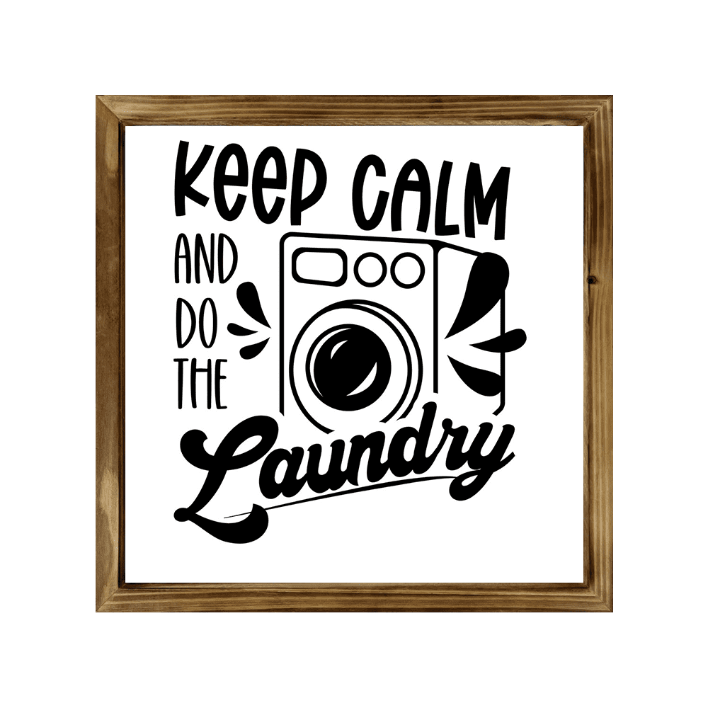 Do The Laundry Sign 12x12 Inch, Rustic Farmhouse Decor Home Sign, Wall ...