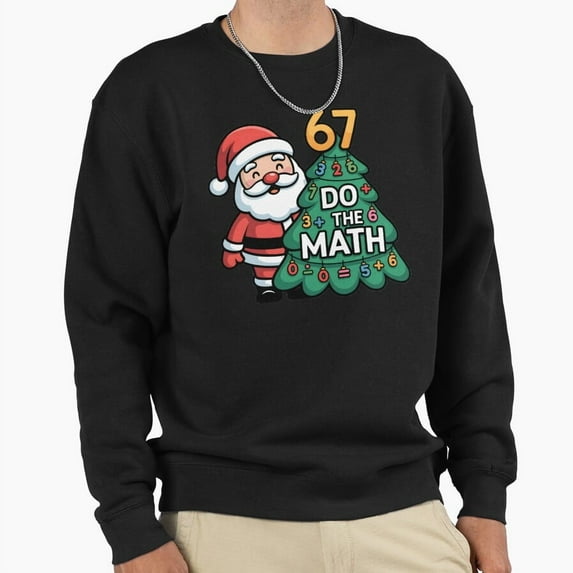 Do The Math 67 Funny Meme Christmas Humor Retro Holiday Graphic Unisex ...