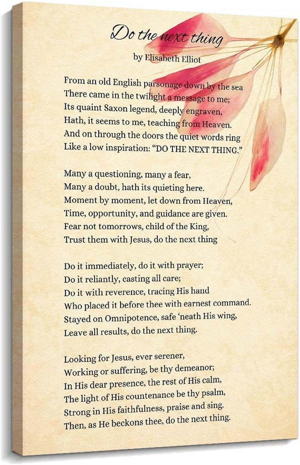 Do The Next Thing Poem Wall Art Quote Wall Decor poster Home for Living ...
