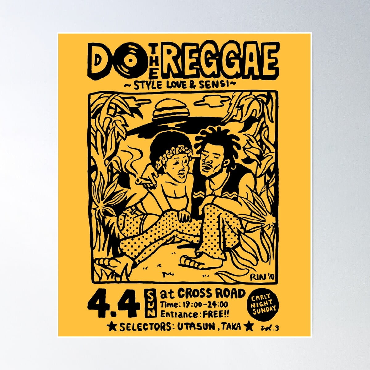 Do The Reggae - Yellow Version Poster Wall Art, Modern Wall Decor For ...