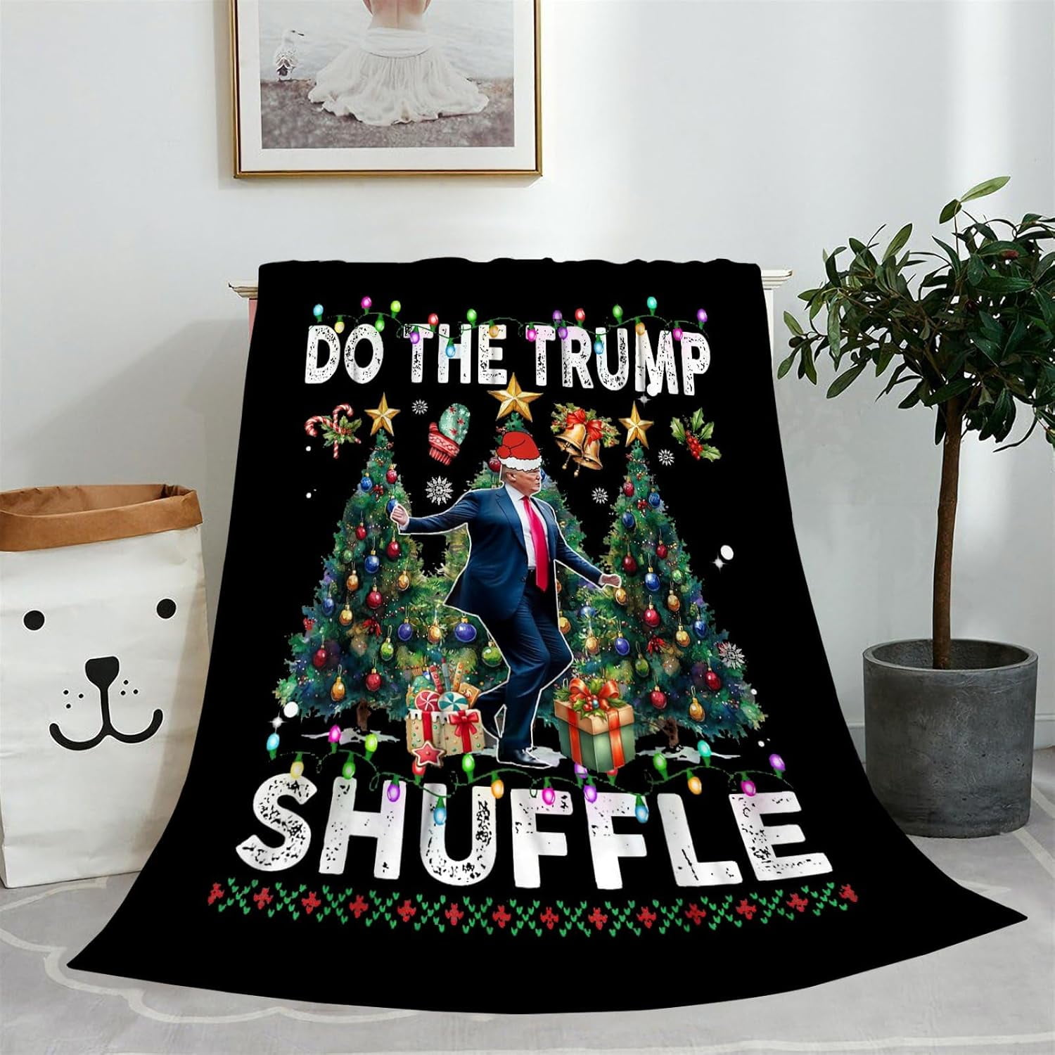 Do The Trump Shuffle Political Humor Trump Dance Funny Throw Blanket ...