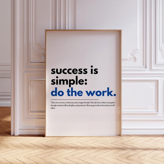 Do The Work Motivational Quote Wall Art, Unframed Paper Print Size 8x12 ...