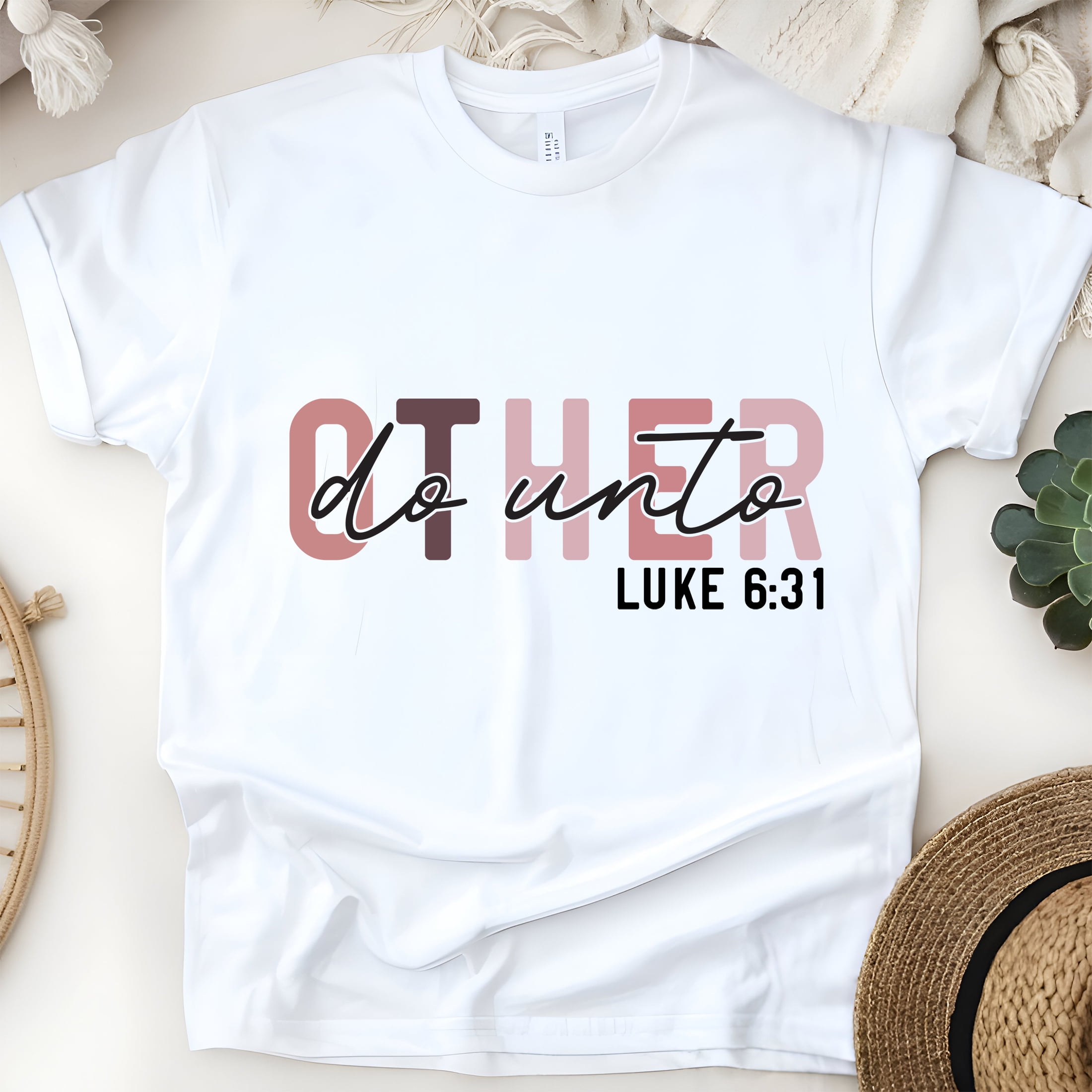 Do Unto Others Shirt | Luke 6:31 Christian Bible Verse Tee , White ...