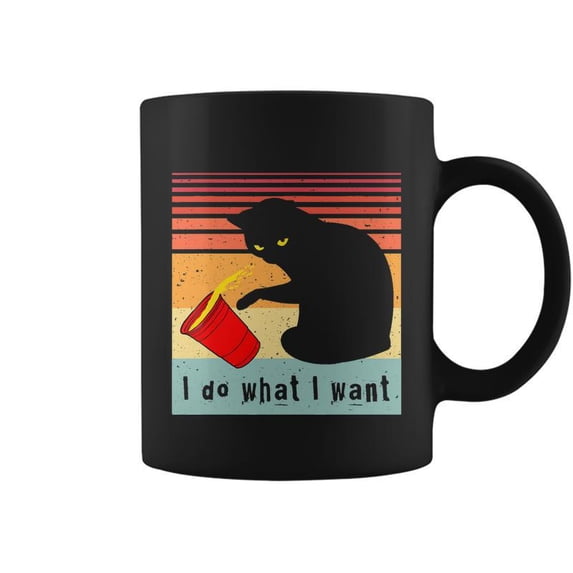 Do What I Want Black Cat Red Cup Funny My Cat Gift V - Walmart.com