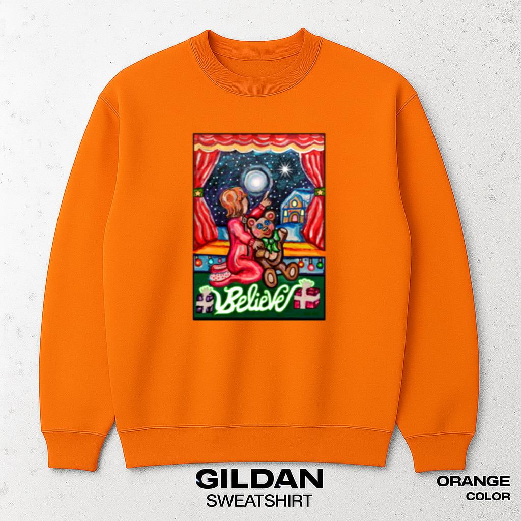 Do You Believe In Christmas Magic Festive Holiday Retro Graphic Art Sweatshirt, for men & women ...