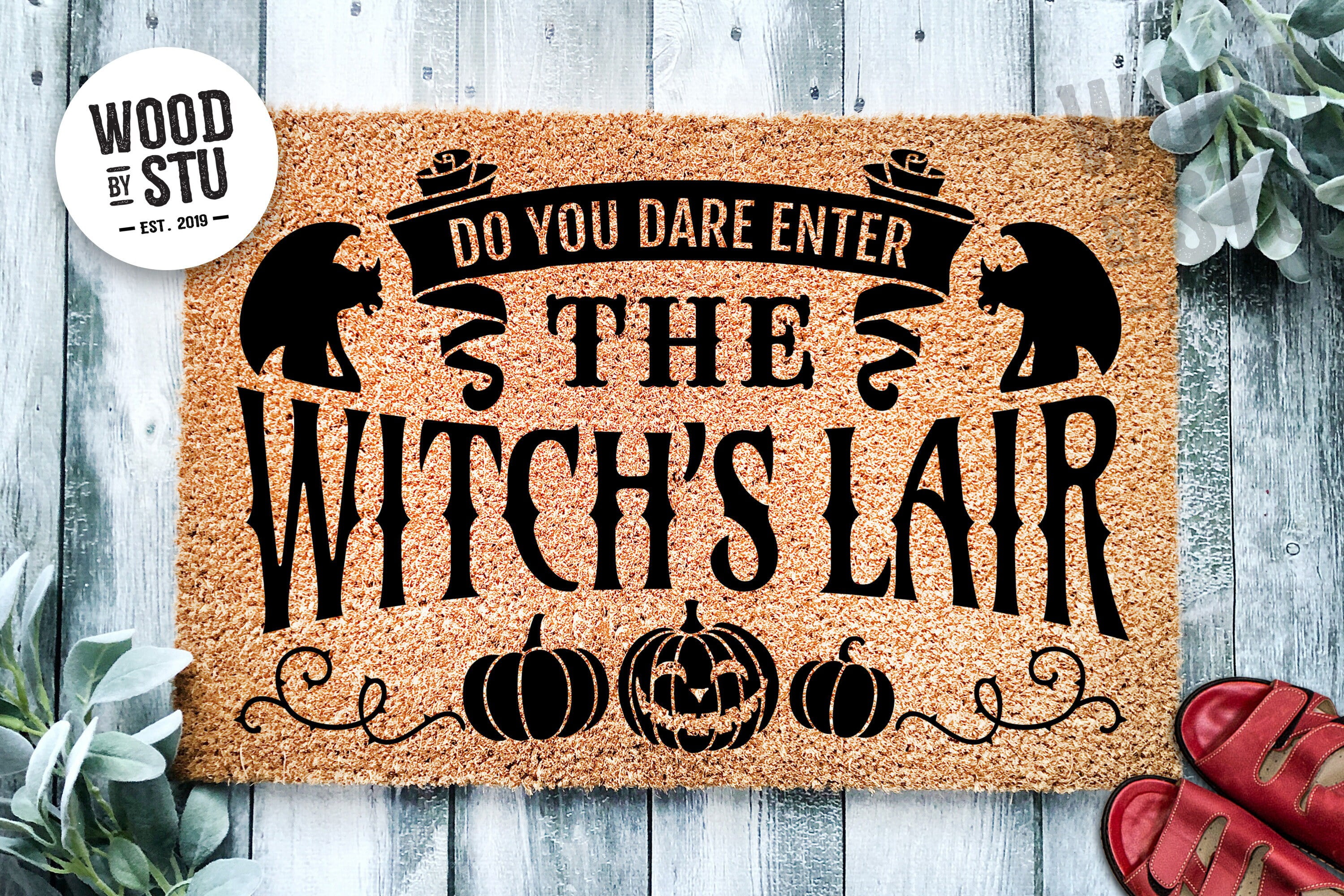 Do You Dare Enter The Witches Lair Door Mat | Funny Doormat | Welcome ...