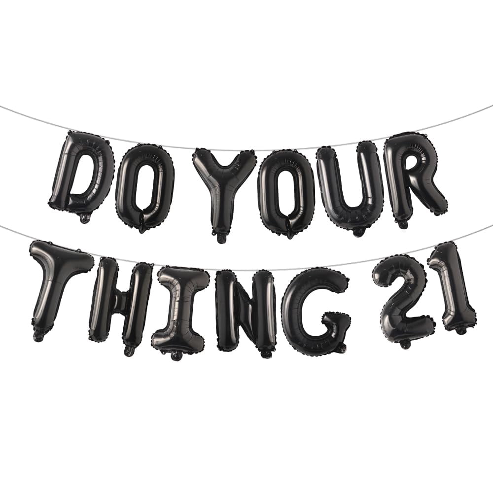 Do Your Thing 21 YPF5 Balloon Banner - 21st Birthday Decorations ...