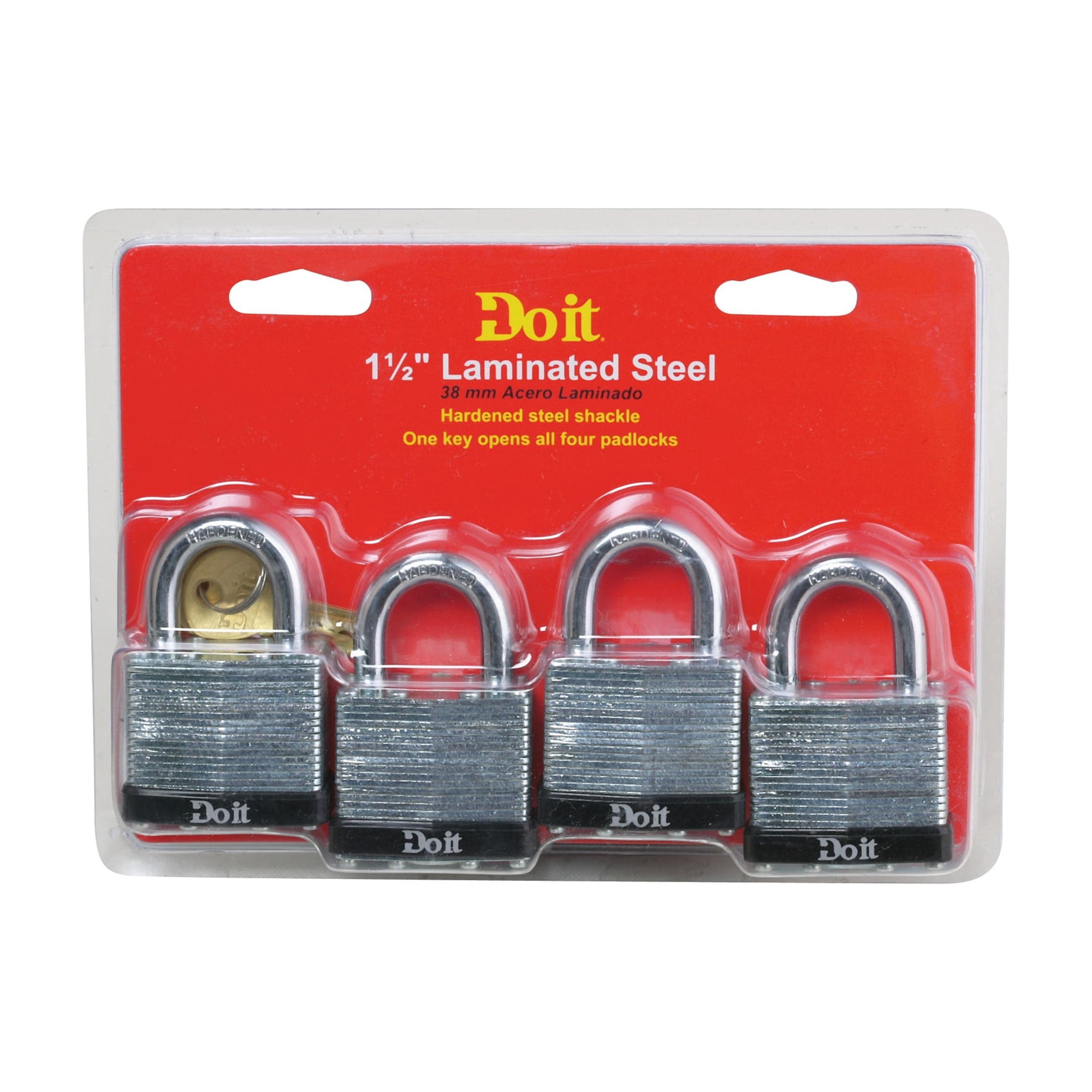 Do it 1-1/2 In. W. Laminated Steel Keyed Padlock With 3/4 In. Shackle ...