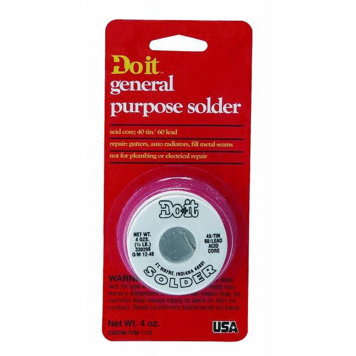 Do it 1-1/2 oz. Solid 50% Tin, 50% Lead Solder 53033 - Walmart.com