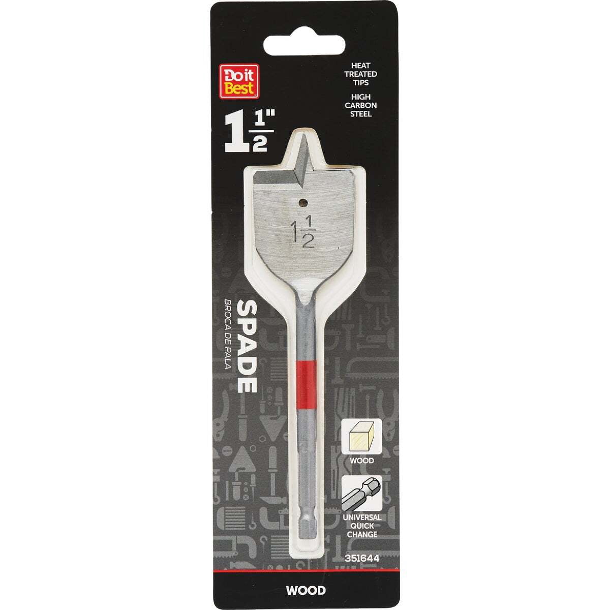 Mibro Group Spade Drill Bit QJDIB-SB-014 - High Carbon Steel - 1-1/2 In ...