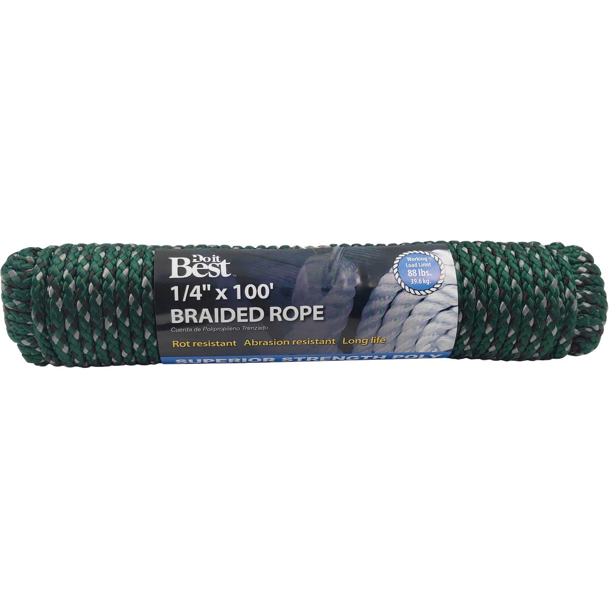 Do it Best 1/4 In. x 100 Ft. Green Double Braided Polypropylene ...