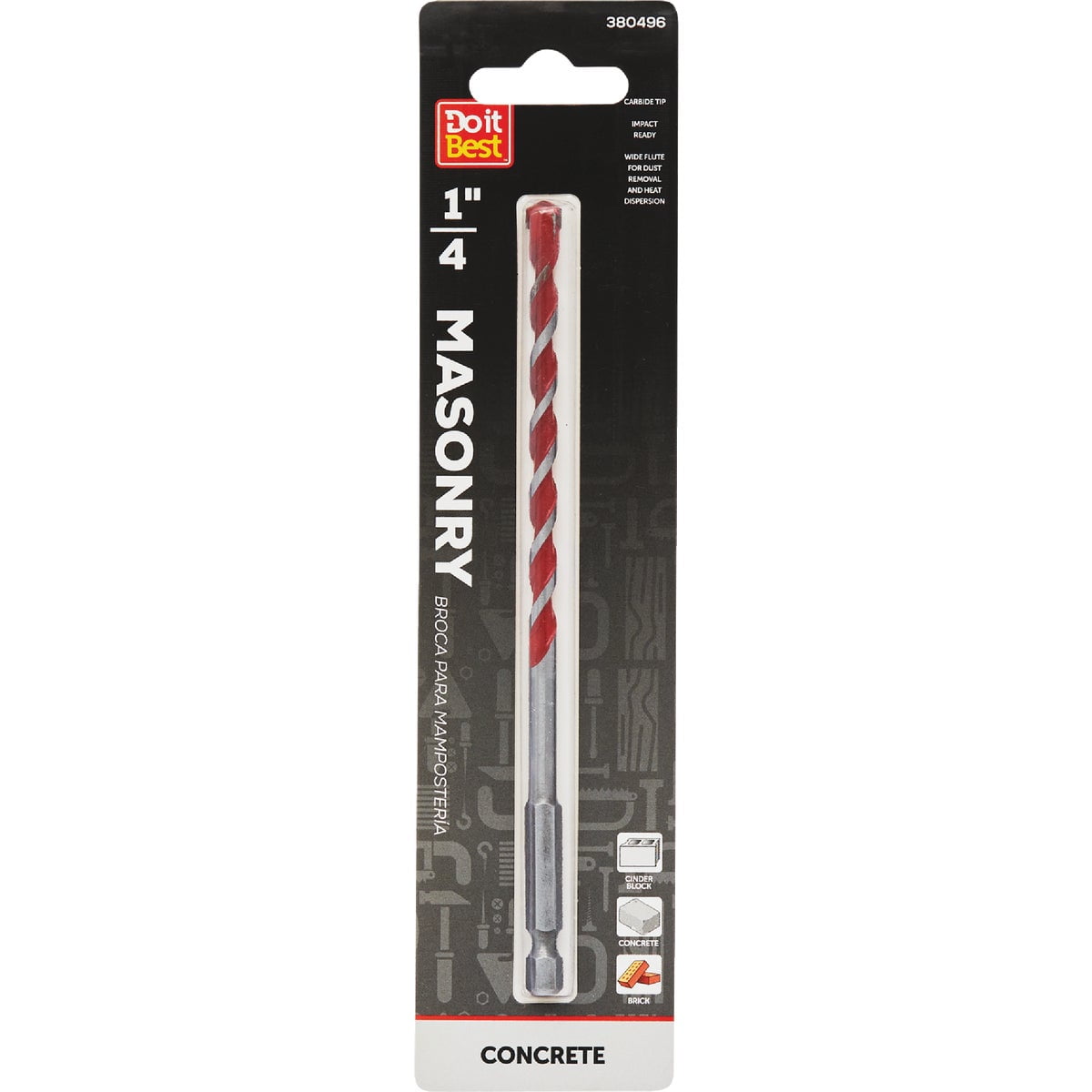 Do it Best 1/4 In. x 6 In. Impact Ready Carbide Masonry Drill Bit QJDIB ...