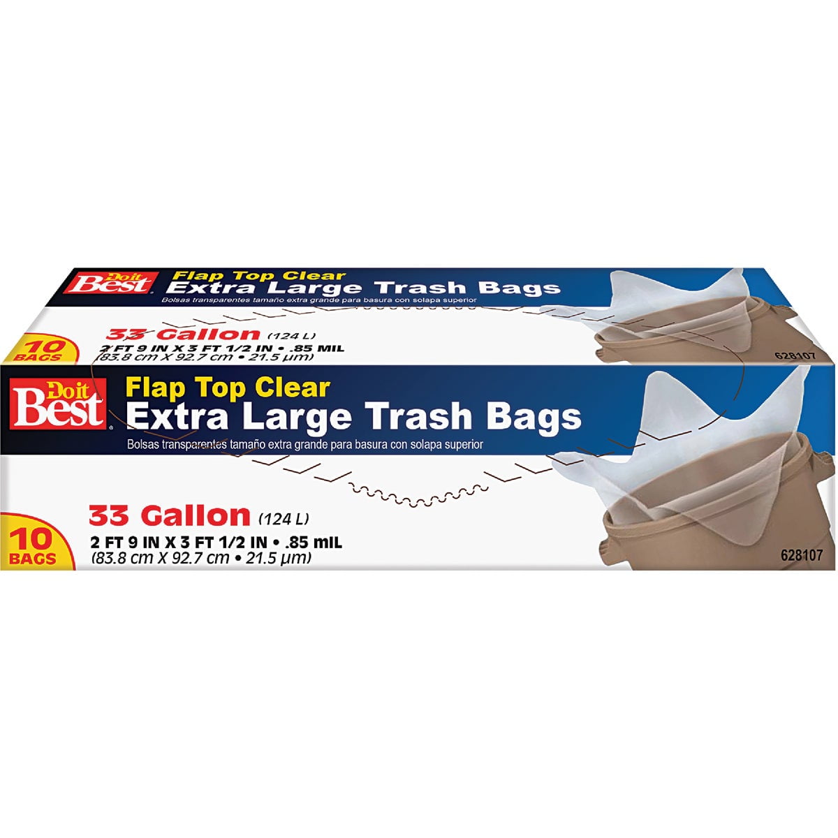 Do it Best 33 Gal. Extra Large Clear Trash Bag (10-Count) 628107 ...