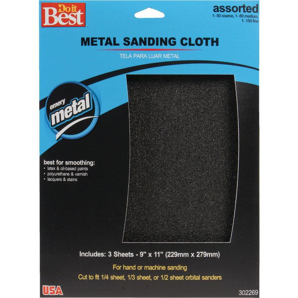 Do it Best 9 In. W x 11 In. L Assorted Grit Emery Cloth (3-Pack ...