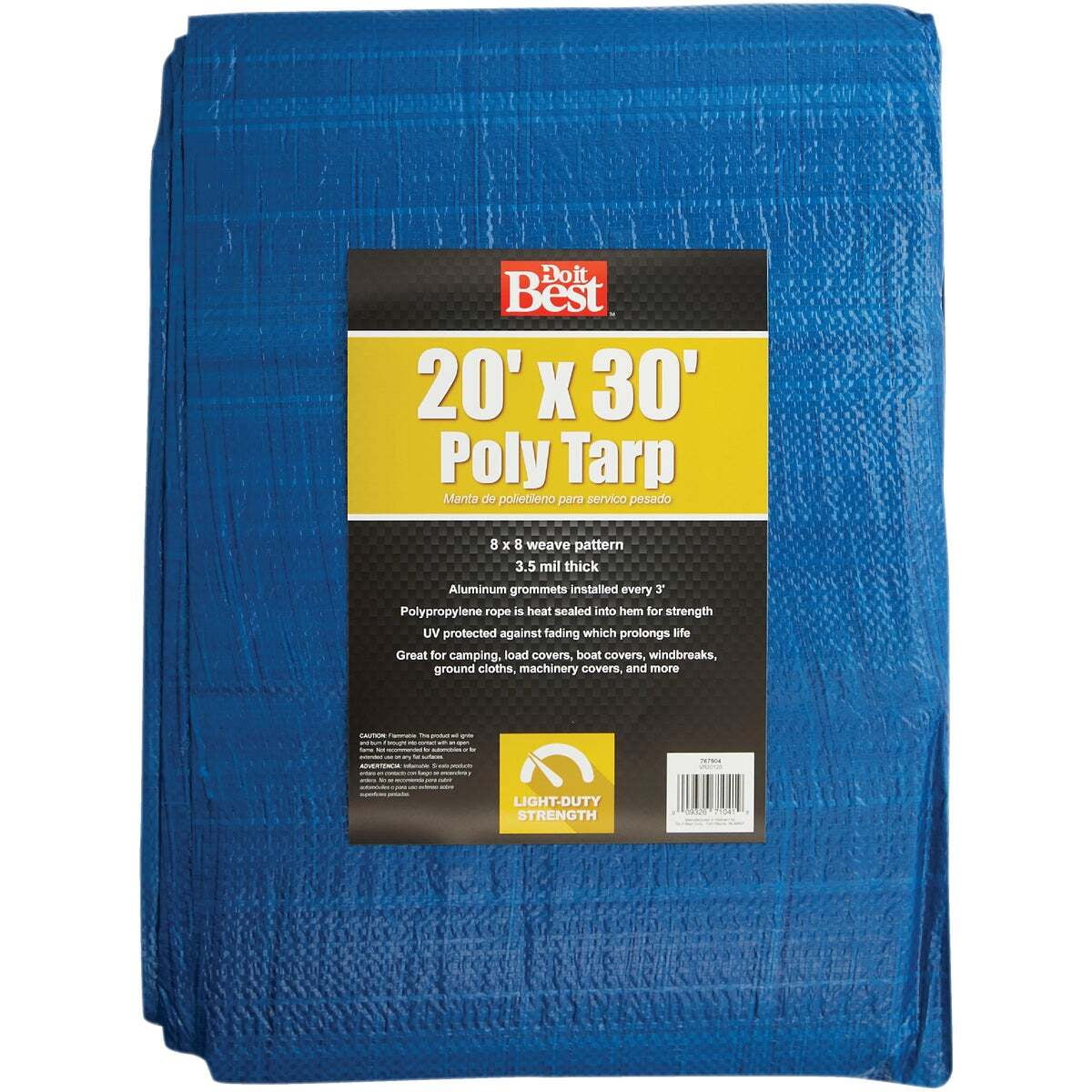 Do it Best Tools Blue Tarp - Woven Polyethylene - 20 x 30 — Interior ...