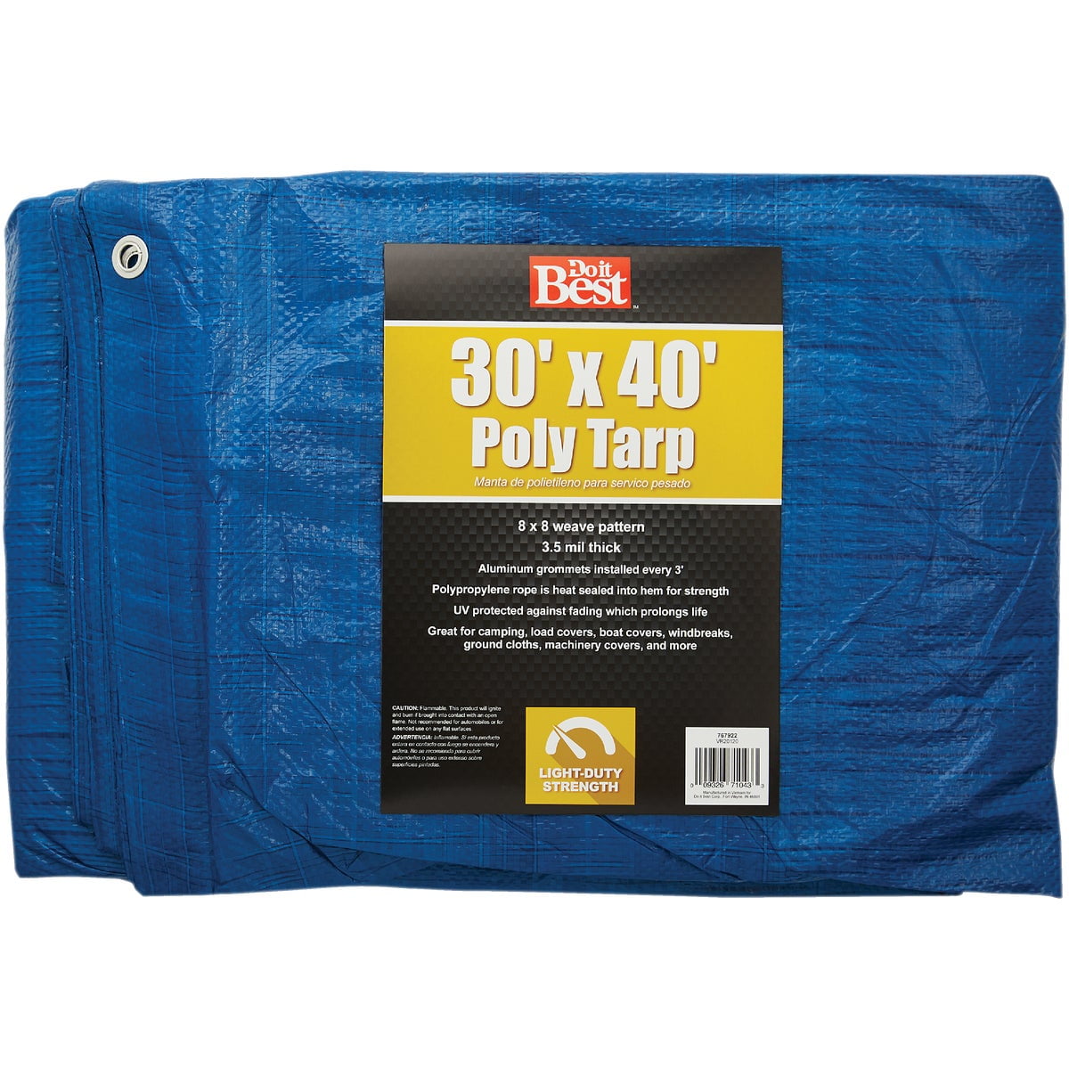 Do it Best Blue Woven 30 Ft. x 40 Ft. General Purpose Tarp 767922 ...