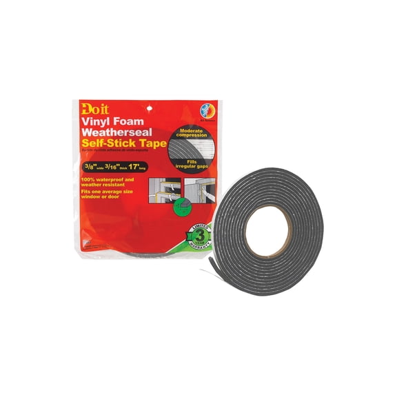 Do it Best Heavy Density PVC Closed Cell Vinyl Foam Weatherstrip Tape ...