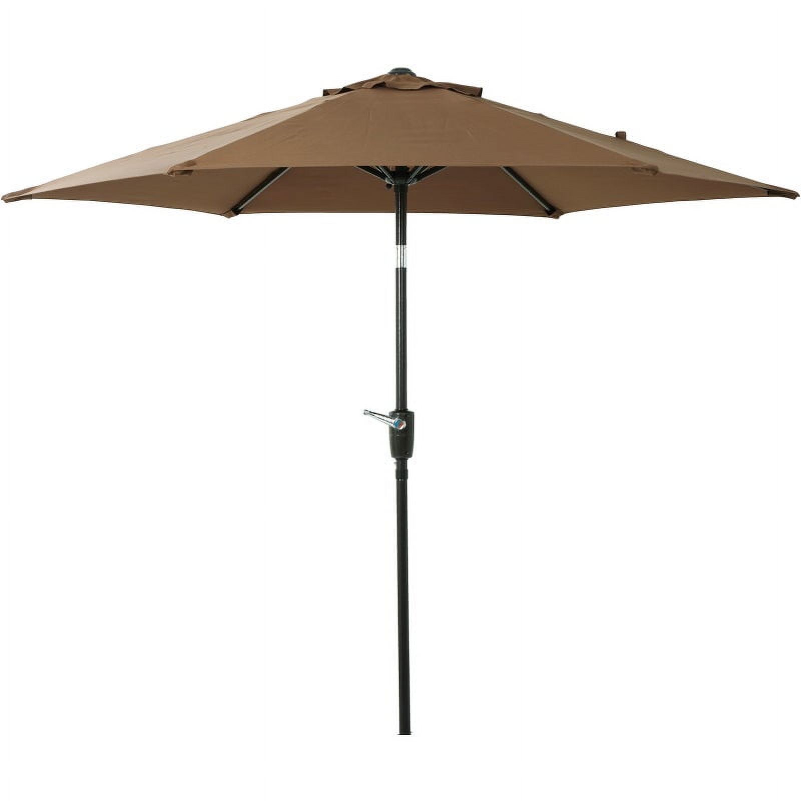 Outdoor Expressions 7.5 Ft. Aluminum Tilt/Crank Brown Patio Umbrella ...