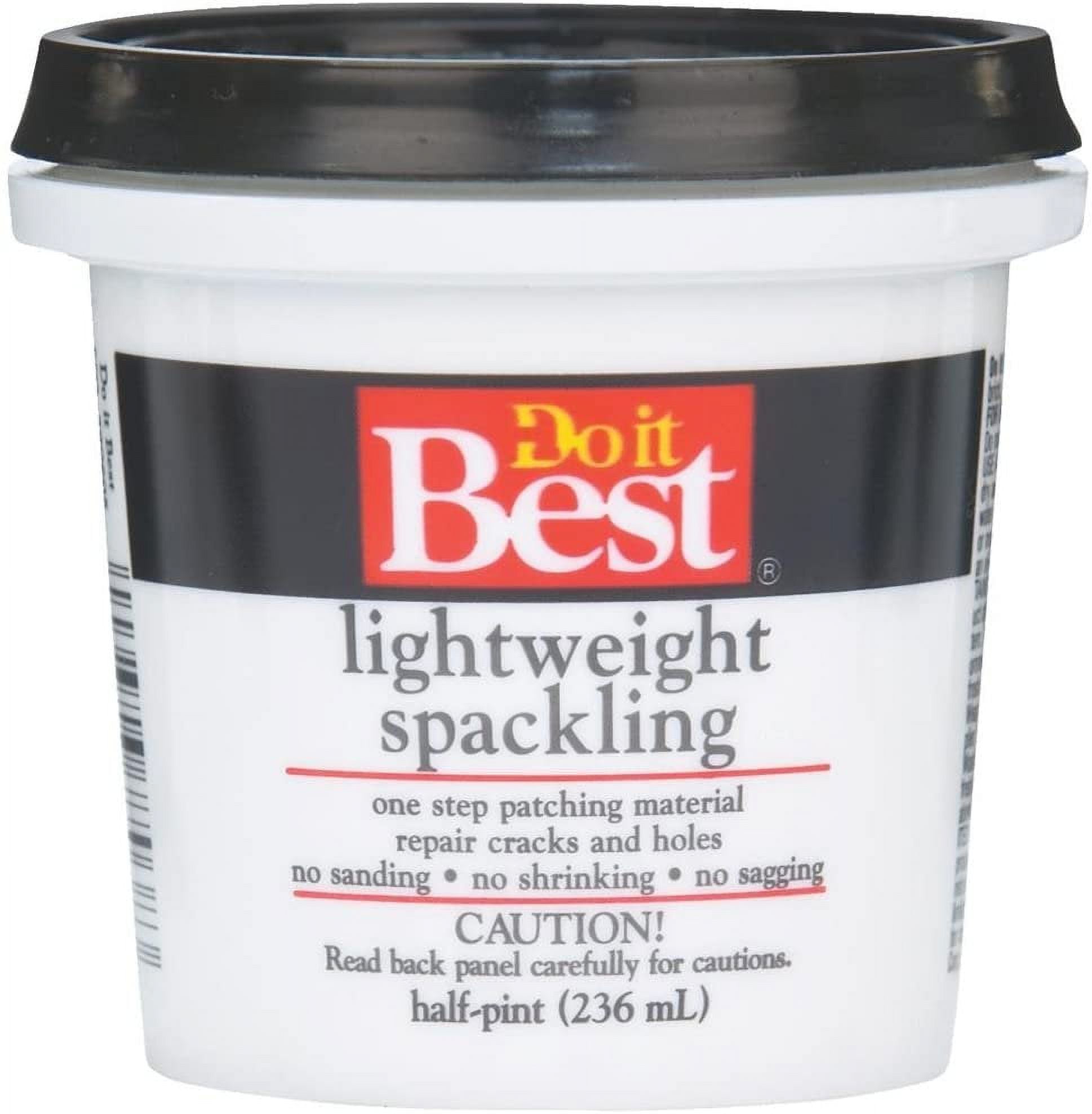 DAP Lightweight Acrylic Spackling White, Wall Filler, 1/2 Pt - Walmart.com