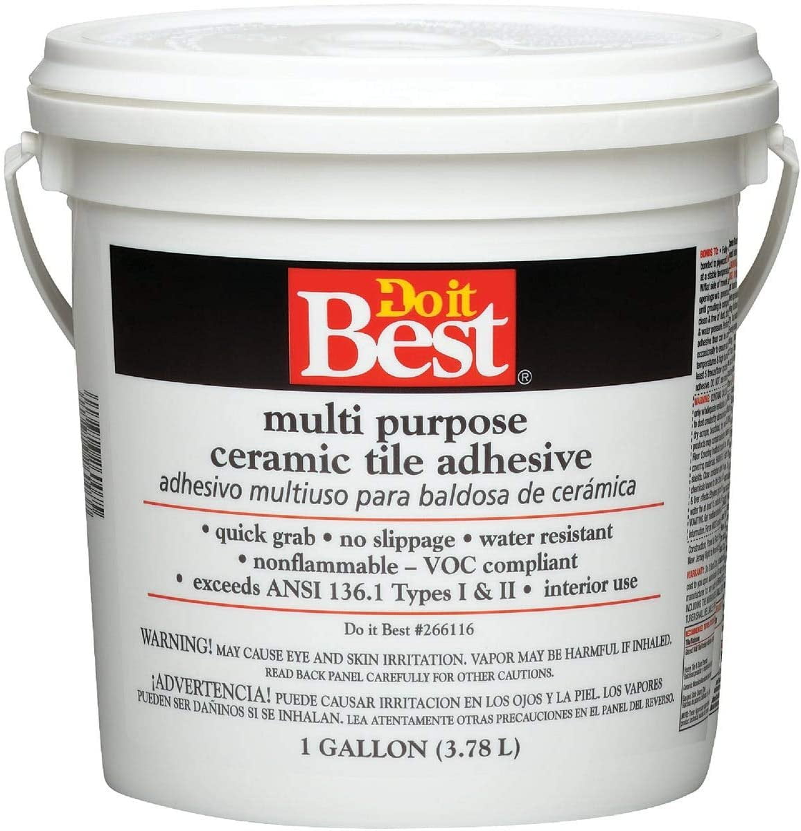 DAP Multi Purpose Ceramic Tile Adhesive - Tile Adhesive - 1 Gal, White ...