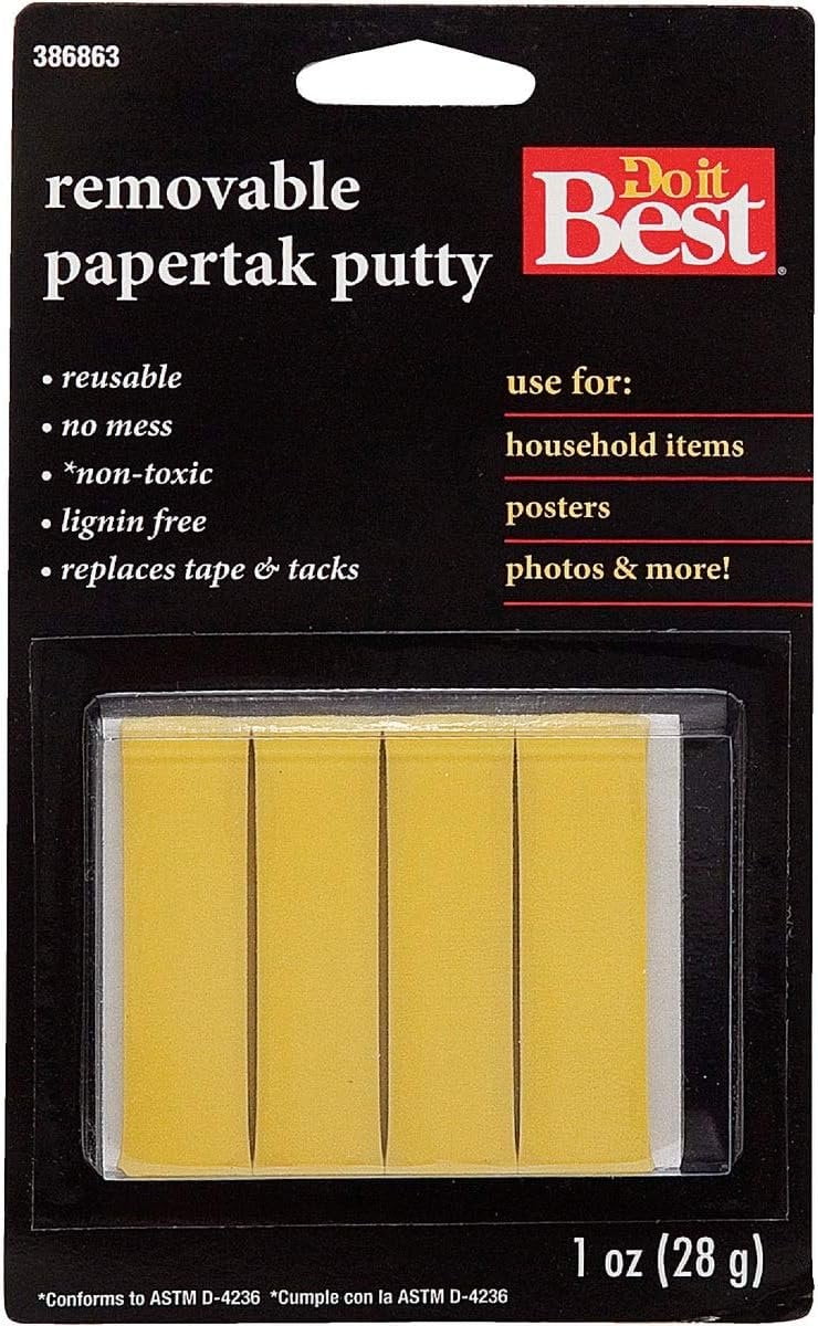 Power Poxy Paper Putty Mounting Putty - Removable Adhesive - 1 Oz ...
