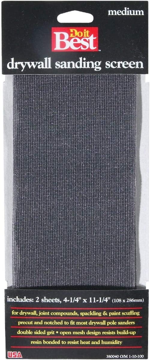 Do it Best Tools Drywall Sanding Screen Precut - 100 Grit, Waterproof ...