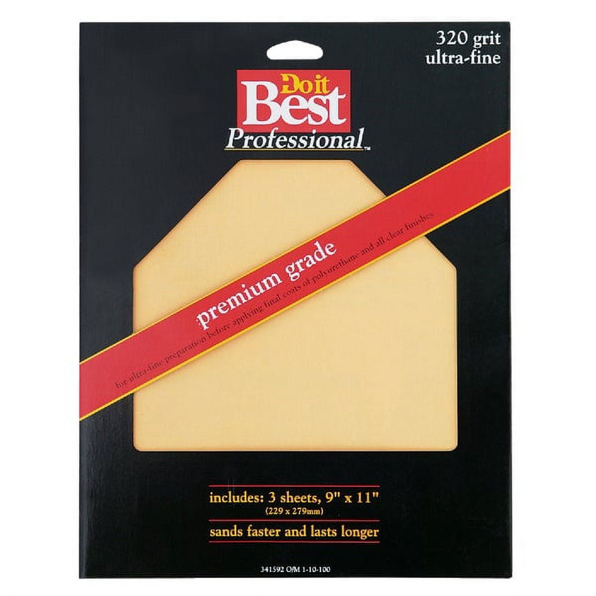 Do it Best Premium Plus 9 In. x 11 In. 320 Grit Ultra Fine Sandpaper (3 ...
