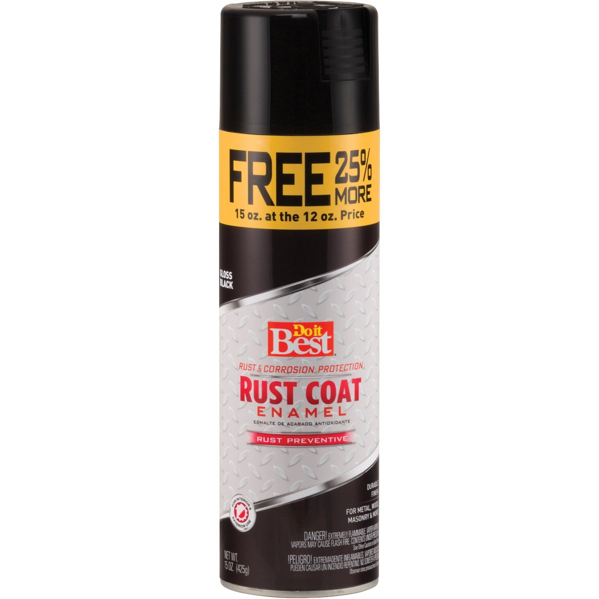 Do it Best Rust Coat Gloss Black 15 Oz. Anti-Rust Spray Paint 203613D ...