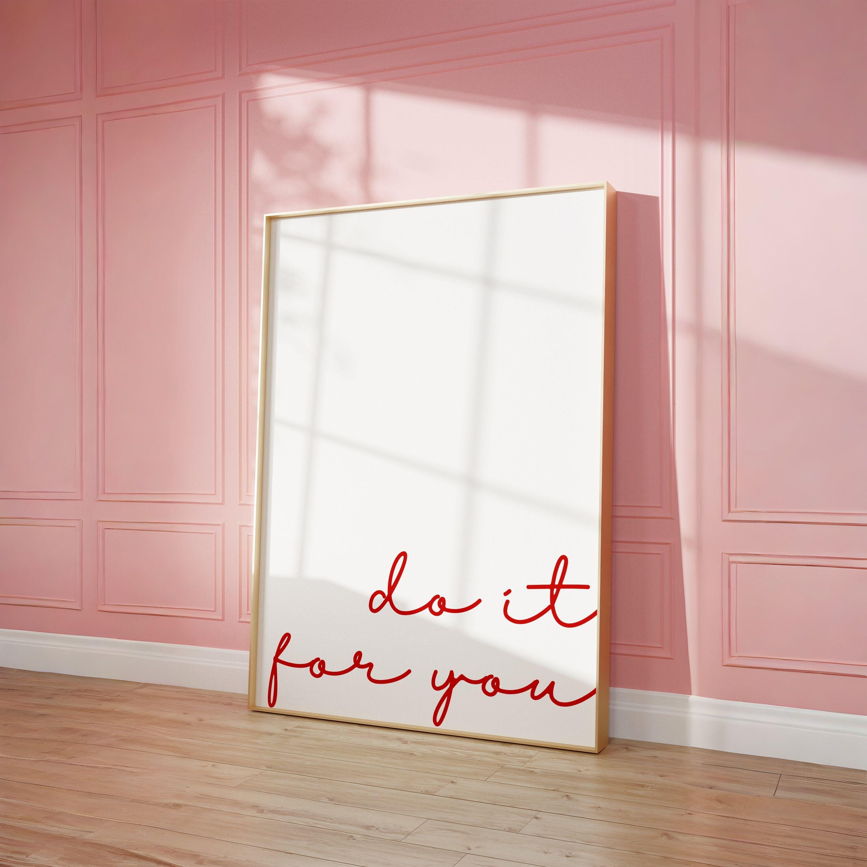 Do it for You Motivational Poster Affirmations Cubicle Wall Decor ...