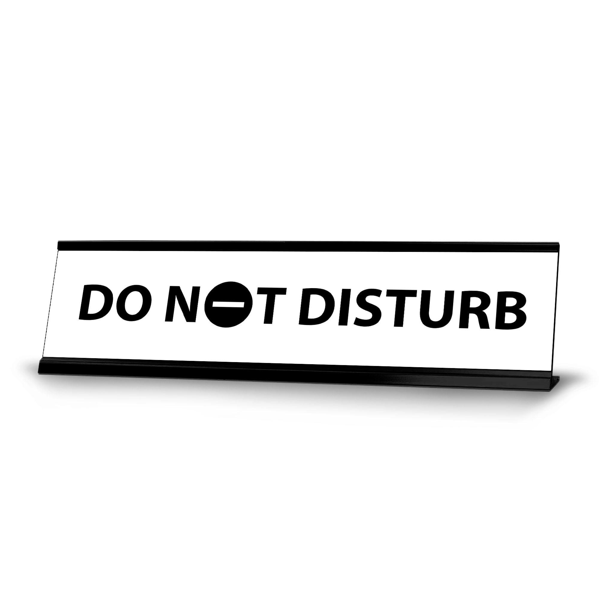 Do not disturb Black, Black Frame Desk Sign (2x8") - Walmart.com