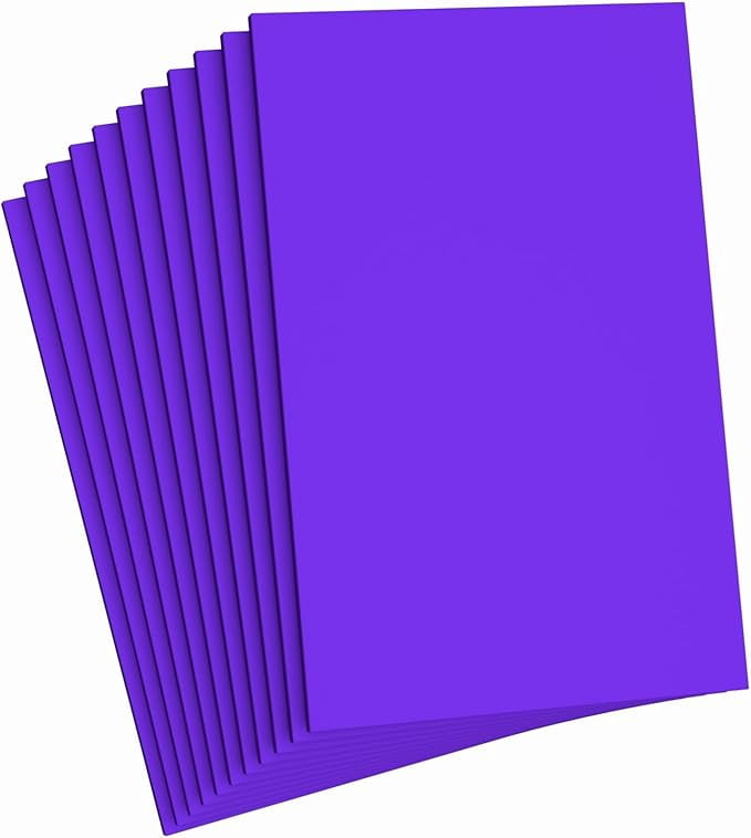 Do²ping Purple Foam Sheets Crafts, 8.5x5.5 Inch Halloween Colored Eva ...