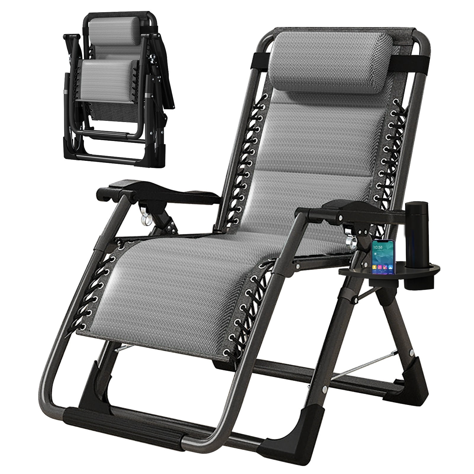 DoCred Zero Gravity Chair, Folding Lawn Chaise Recliner Lounge Chair ...