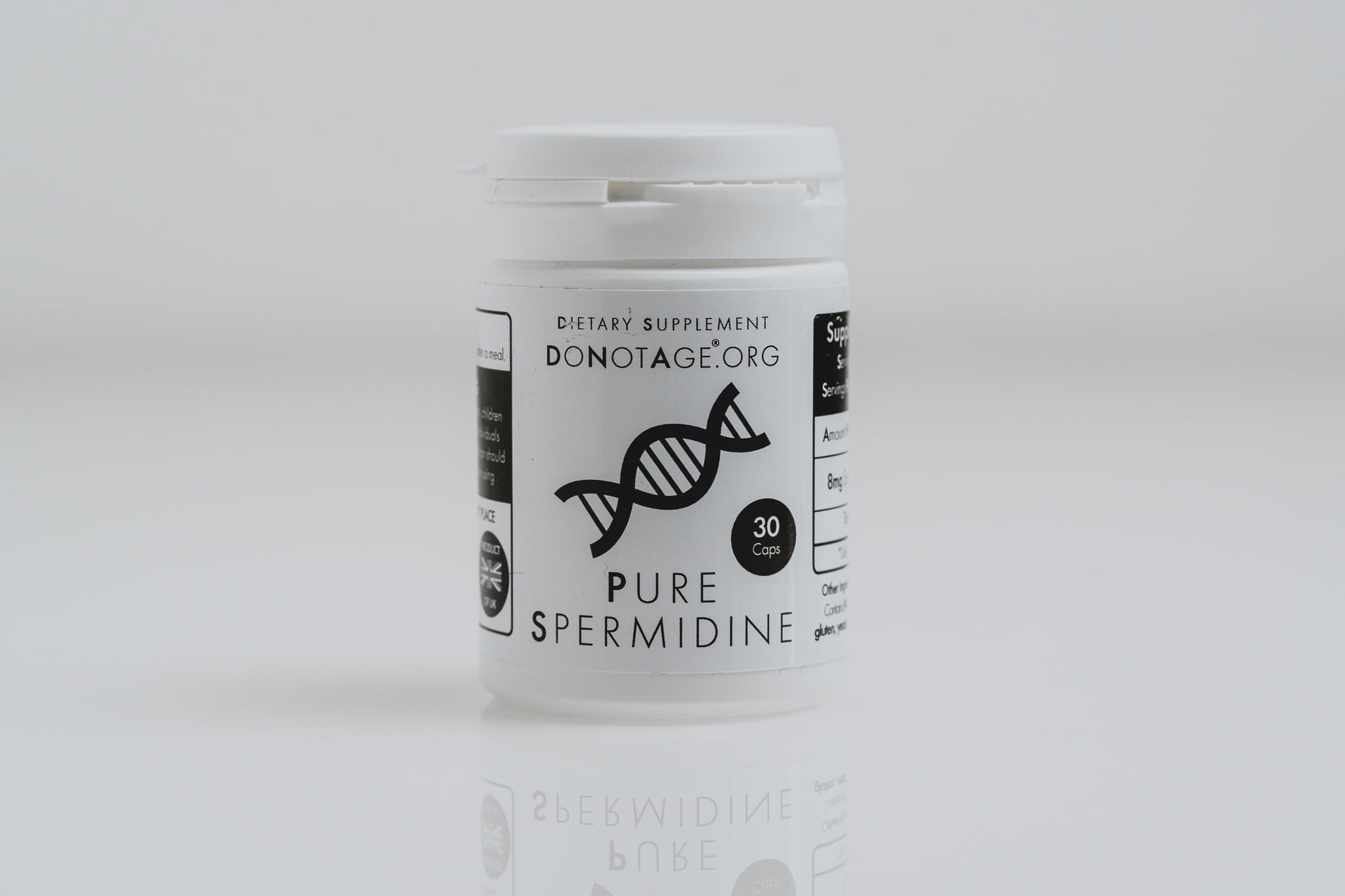 DoNotAge Pure Spermidine 30 Capsules - 8mg - Antioxidant, Vegan ...
