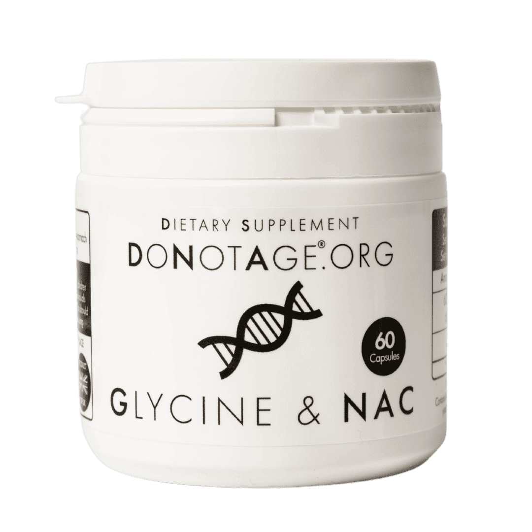 DoNotAge.org Glycine & NAC 30 capsules - 300mg of Glycine and 300mg of NAC - Antioxidant - Anti ...