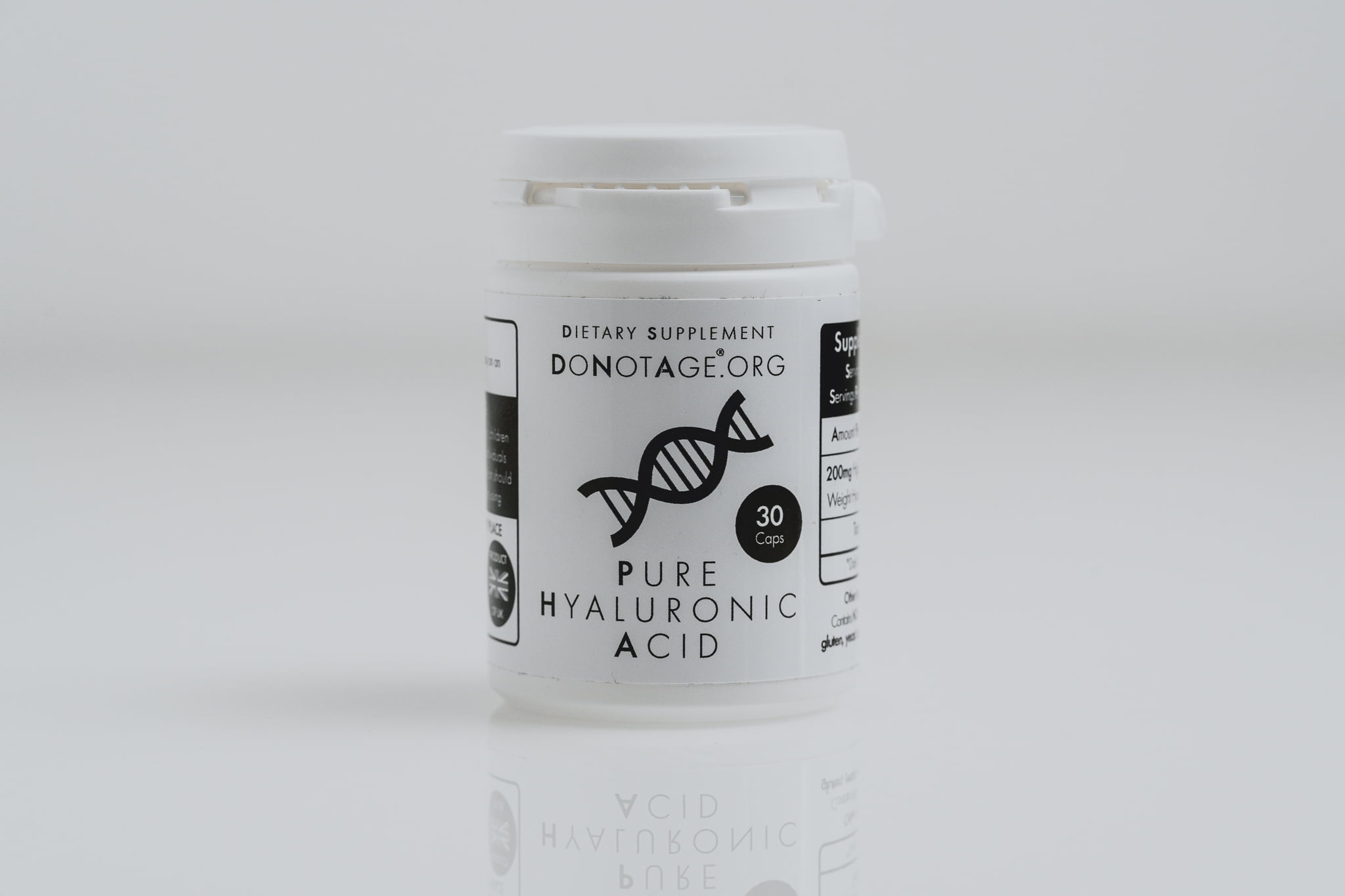 DoNotAge.org Pure Hyaluronic Acid 30 capsules - 200mg - Antioxidant ...