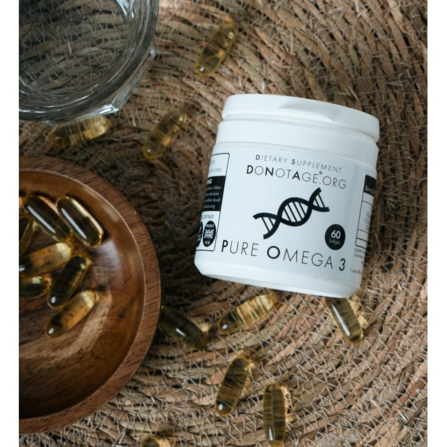 DoNotAge.org Pure Omega 3 60 capsulesules - 400mg of EPA, 300mg of DHA ...