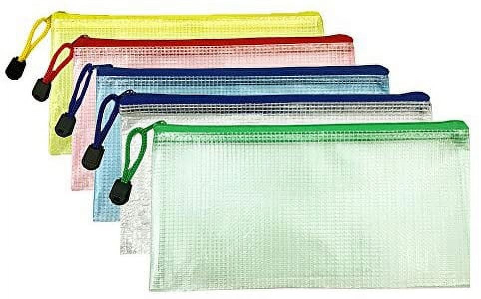 DoTebpa 15Pcs 5 Colors Small Plastic Zip Document,Clear Plastic Pouch ...