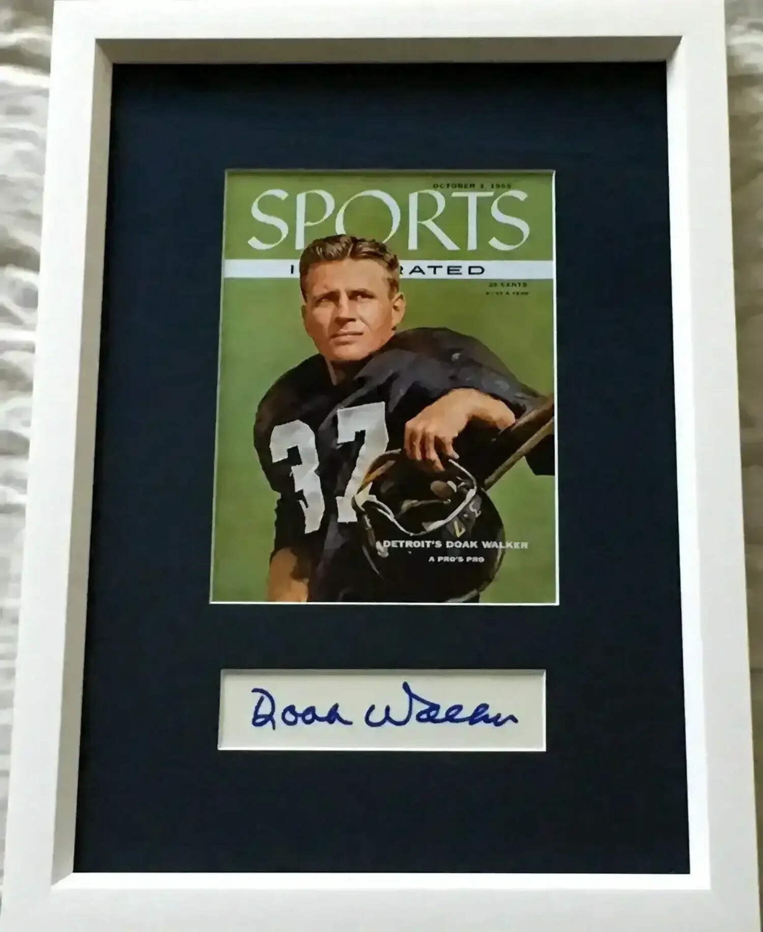 Doak Walker autograph framed Sports Illustrated cover JSA SMU Mustangs ...