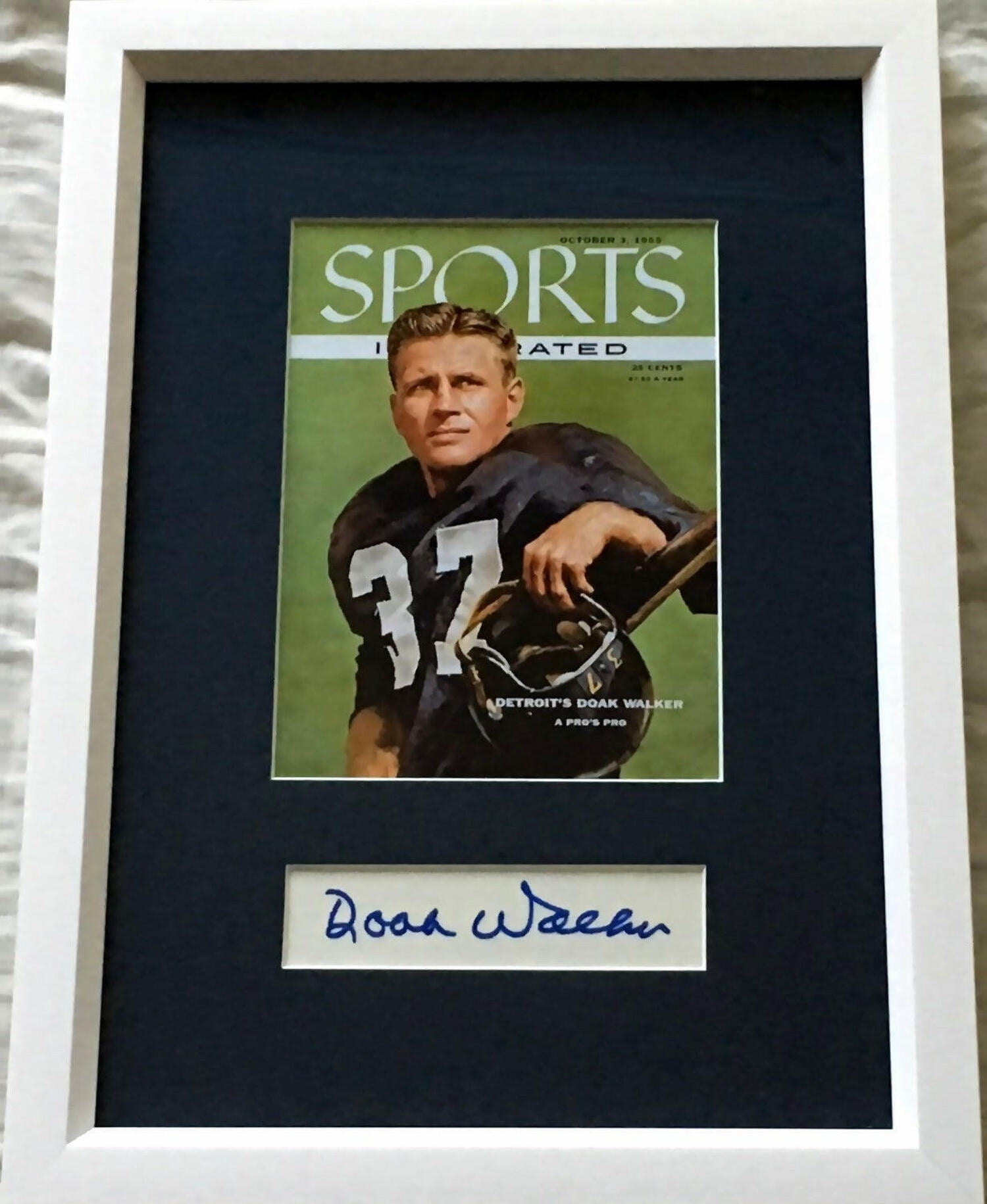 Doak Walker autograph custom framed with Sports Illustrated cover 5x7 ...