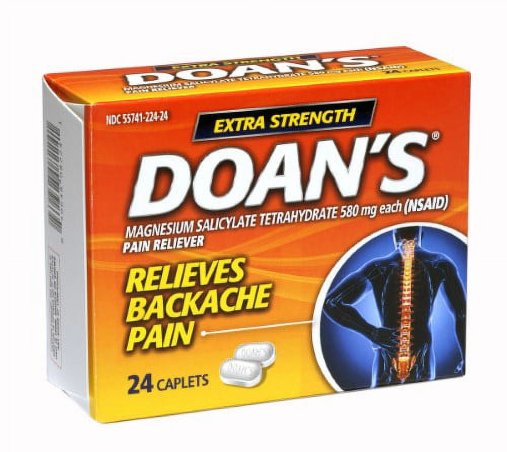Doan's Extra Strength Back Pain Reliever Caplets, OTC (Pack of 2 ...