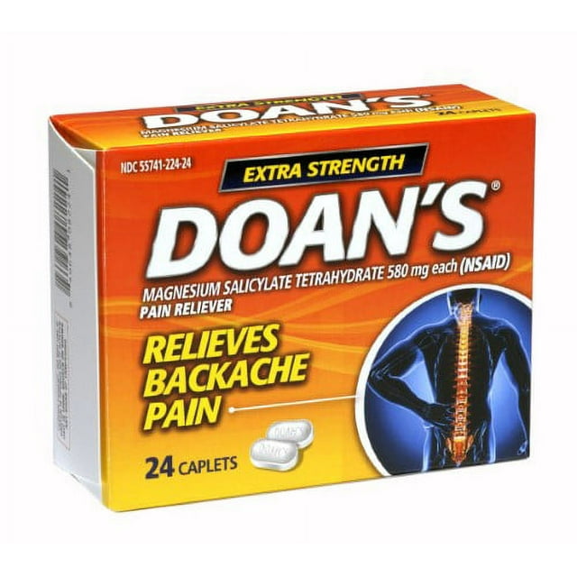 Doan's Extra Strength Back Pain Reliever Caplets, OTC (Pack of 2 ...
