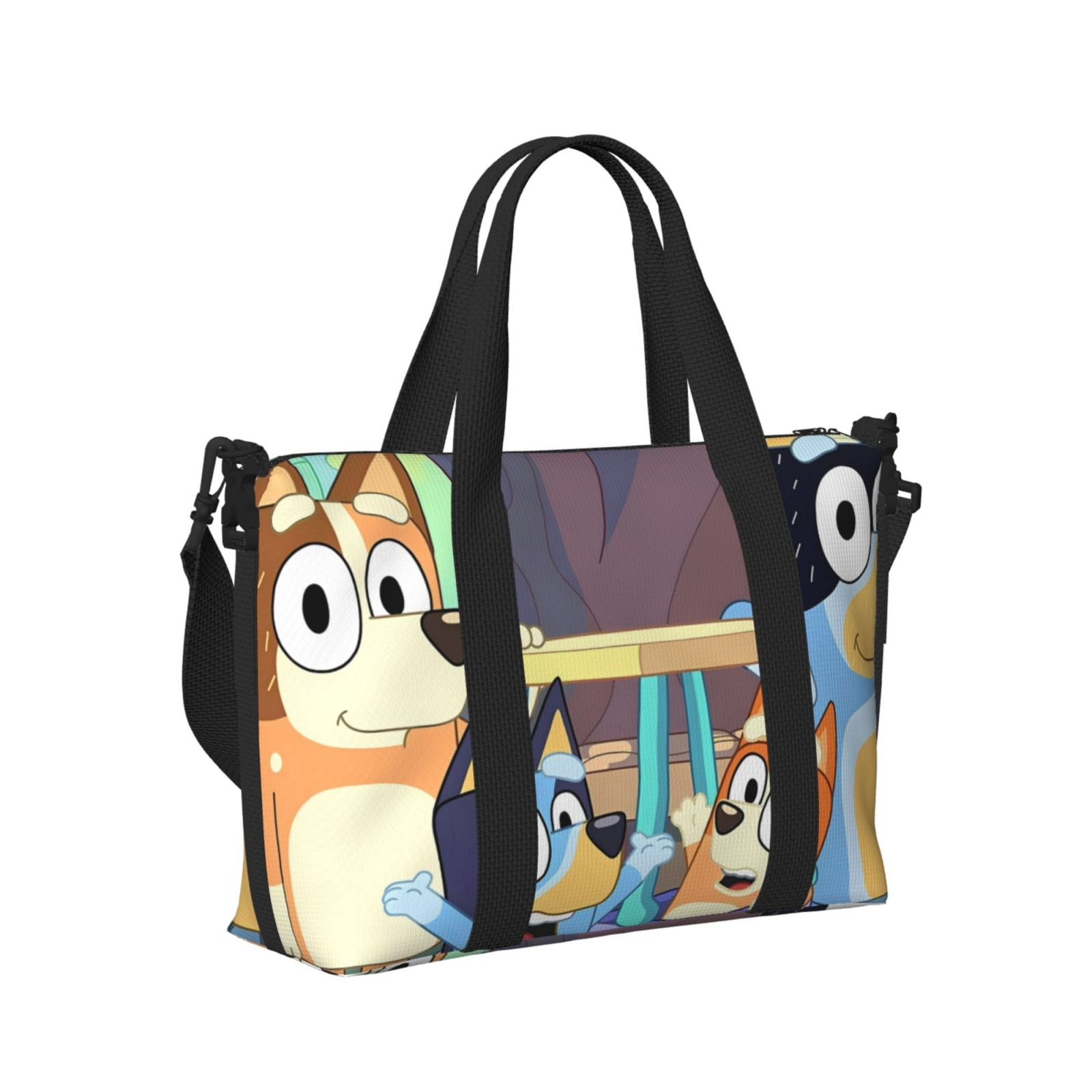 Doayai Bluey Print Travel Duffle Bag, Waterproof Weekender Bag,Carry On ...