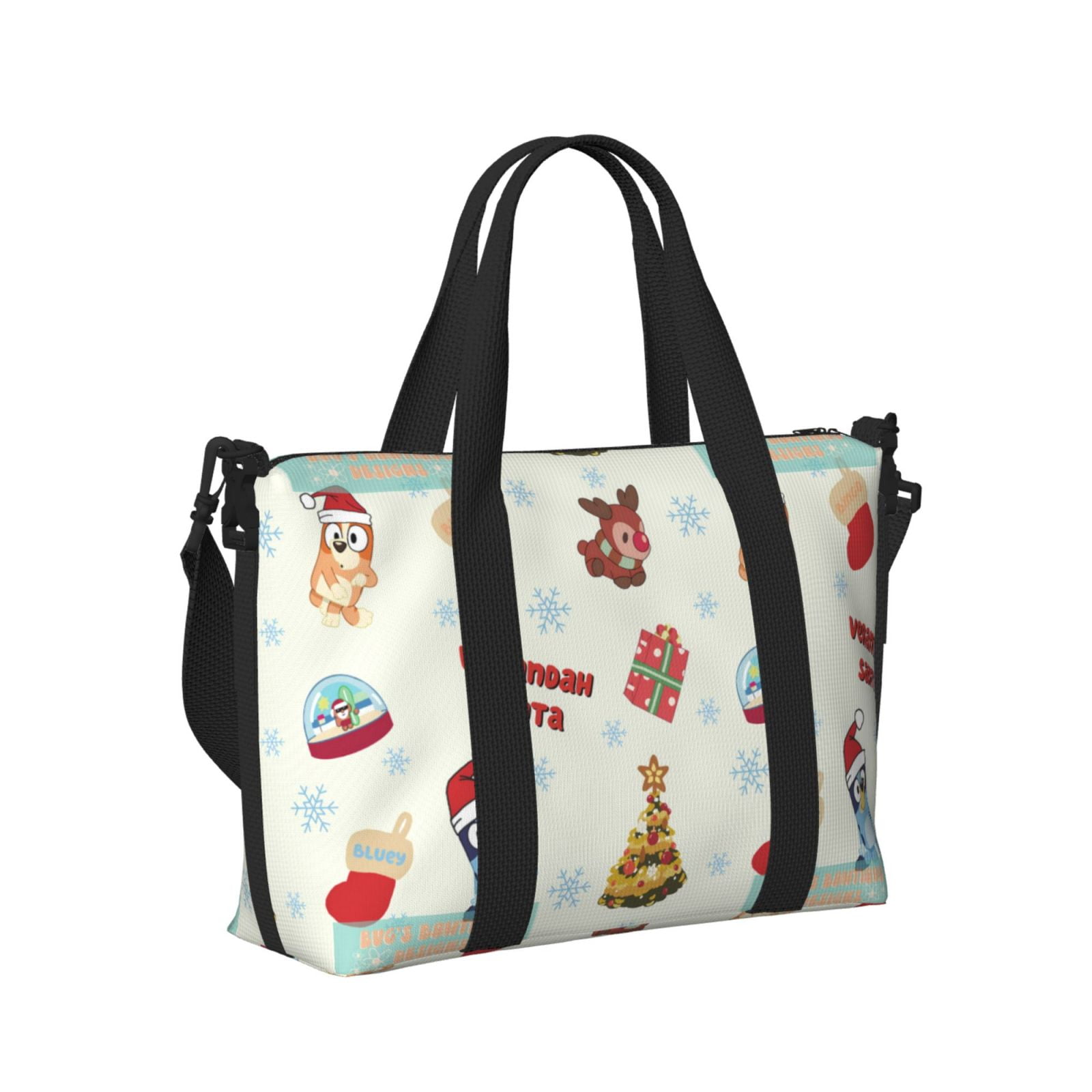 Doayai Bluey Print Travel Duffle Bag, Waterproof Weekender Bag,Carry On ...